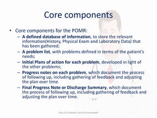 Problem oriented medical record | PPTX