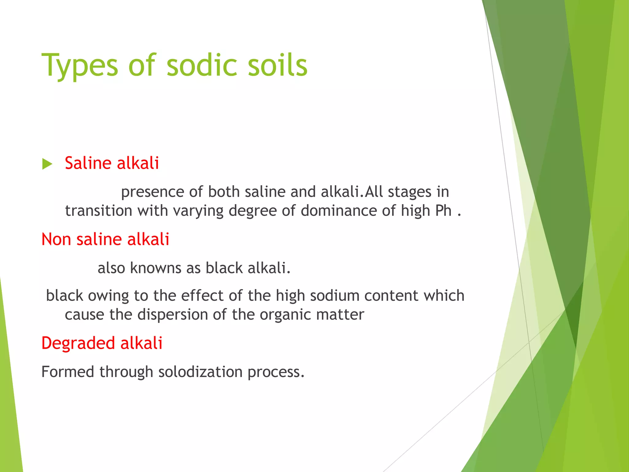 Problem of sodic soils.ppt | Commodities | Economy