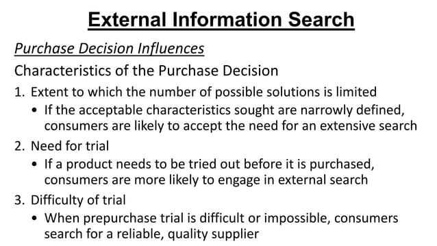 Problem Recognition And Information Search Ppt