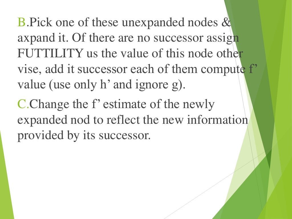 Problem Reduction And Or Graph And Ao Algorithmppt 