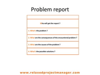 Problem report | PPTX