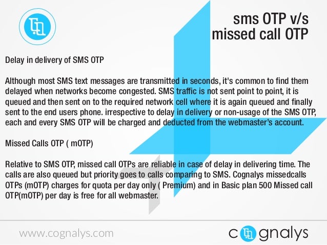 Problems With Sms Based Authenticationotp Cognalys M Otp 