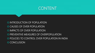 Problems and polices relating population | PPTX