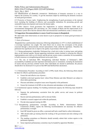 Problems and possibilities of good governance in bangladesh hurdles to achieve sustainable ...