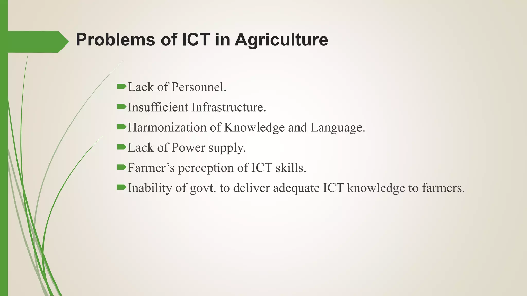 Problems and prospects of ICT in Agriculture, Livestock & Fisheries ...