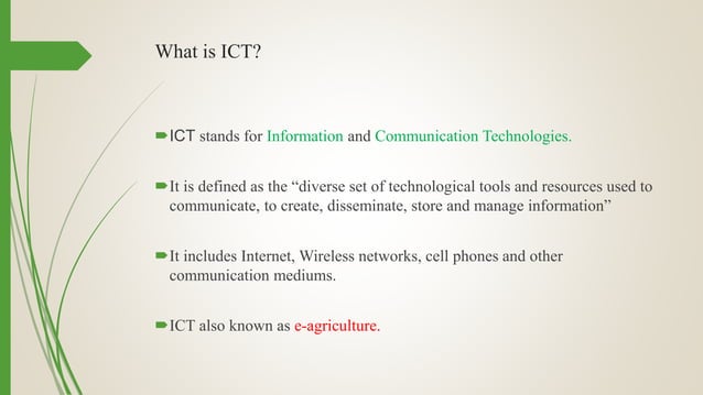 Problems and prospects of ICT in Agriculture, Livestock & Fisheries development - Arunkumar R ...