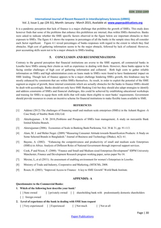Problems and Prospects of SMES Loan Management: Case of Lesotho | PDF