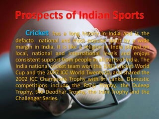 Problems and prospects of sports in india | PPTX