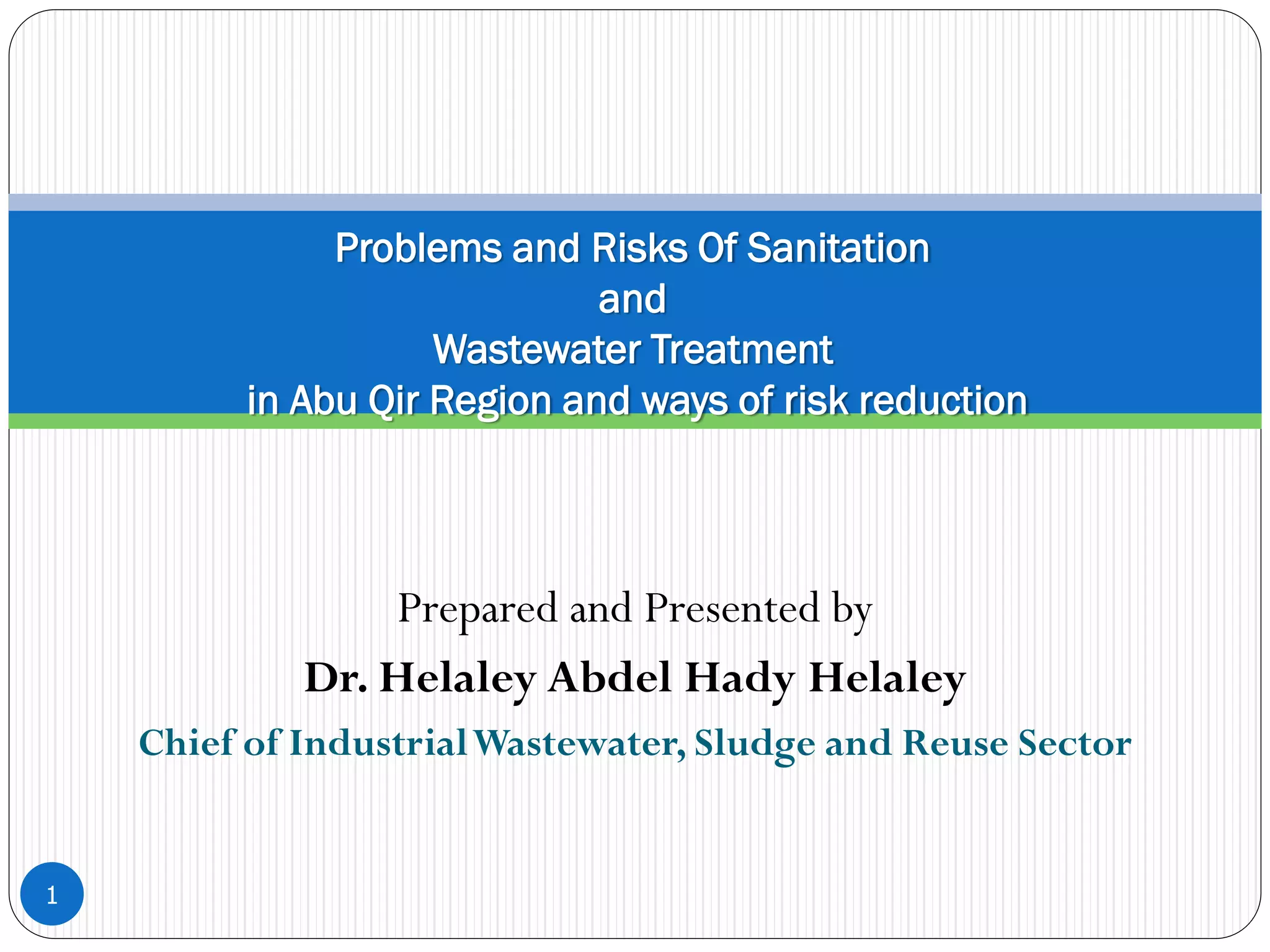 Problems and risks of sanitation in abo qir february 2013 | PPT