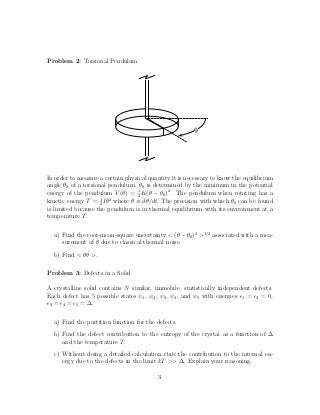 Problems and solutions statistical physics 1 | PDF