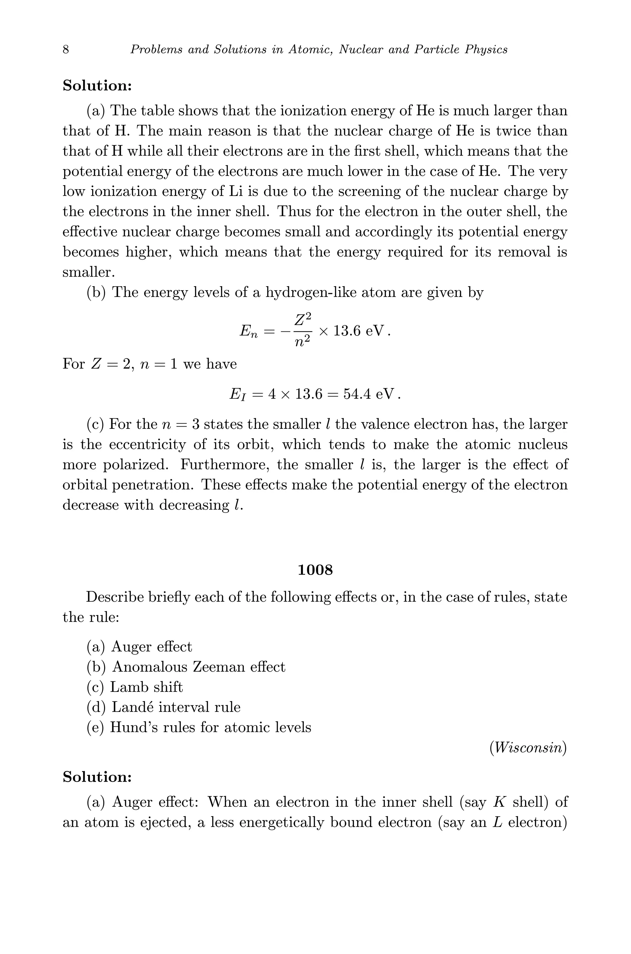 Problems and solutions on atomic, nuclear, and particle physics kuo lim ...