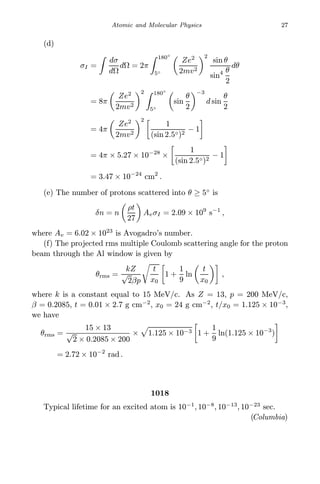 Problems and solutions on atomic, nuclear, and particle physics kuo lim ...