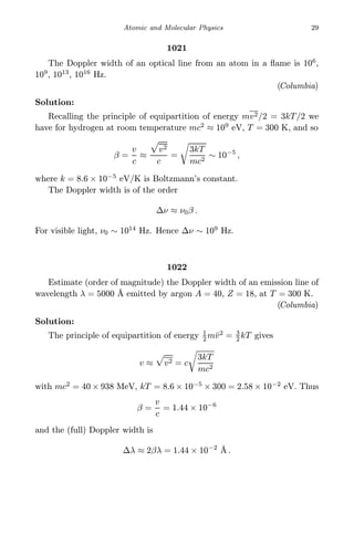 Problems and solutions on atomic, nuclear, and particle physics kuo lim | PDF