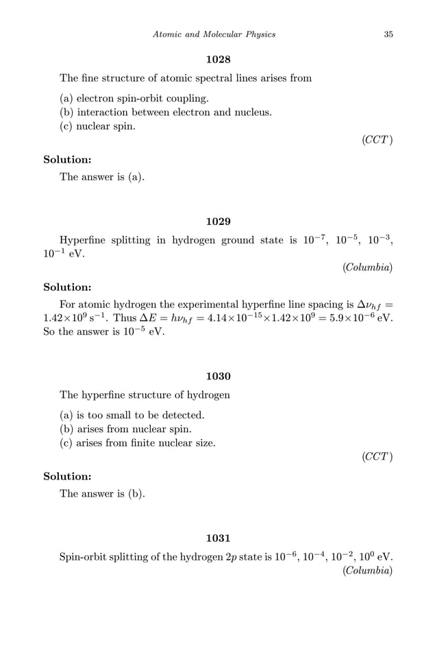 Problems and solutions on atomic, nuclear, and particle physics kuo lim | PDF