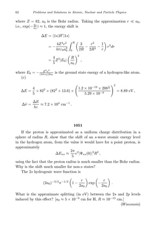 Problems and solutions on atomic, nuclear, and particle physics kuo lim | PDF