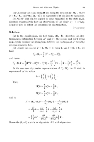Problems and solutions on atomic, nuclear, and particle physics kuo lim | PDF