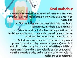 Problems associated with the oral cavity | PPTX