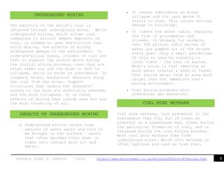 Problems Caused by Mining | DOCX | Indoor Environmental Quality | Home ...