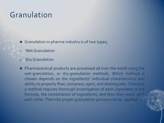 Problems during granulation & compression | PPTX