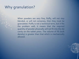 Problems during granulation & compression | PPTX