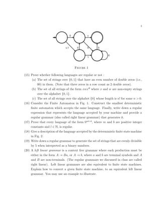 Problem set1 | Theory of Computation | Akash Anand | MTH 401A | IIT Kanpur | PDF
