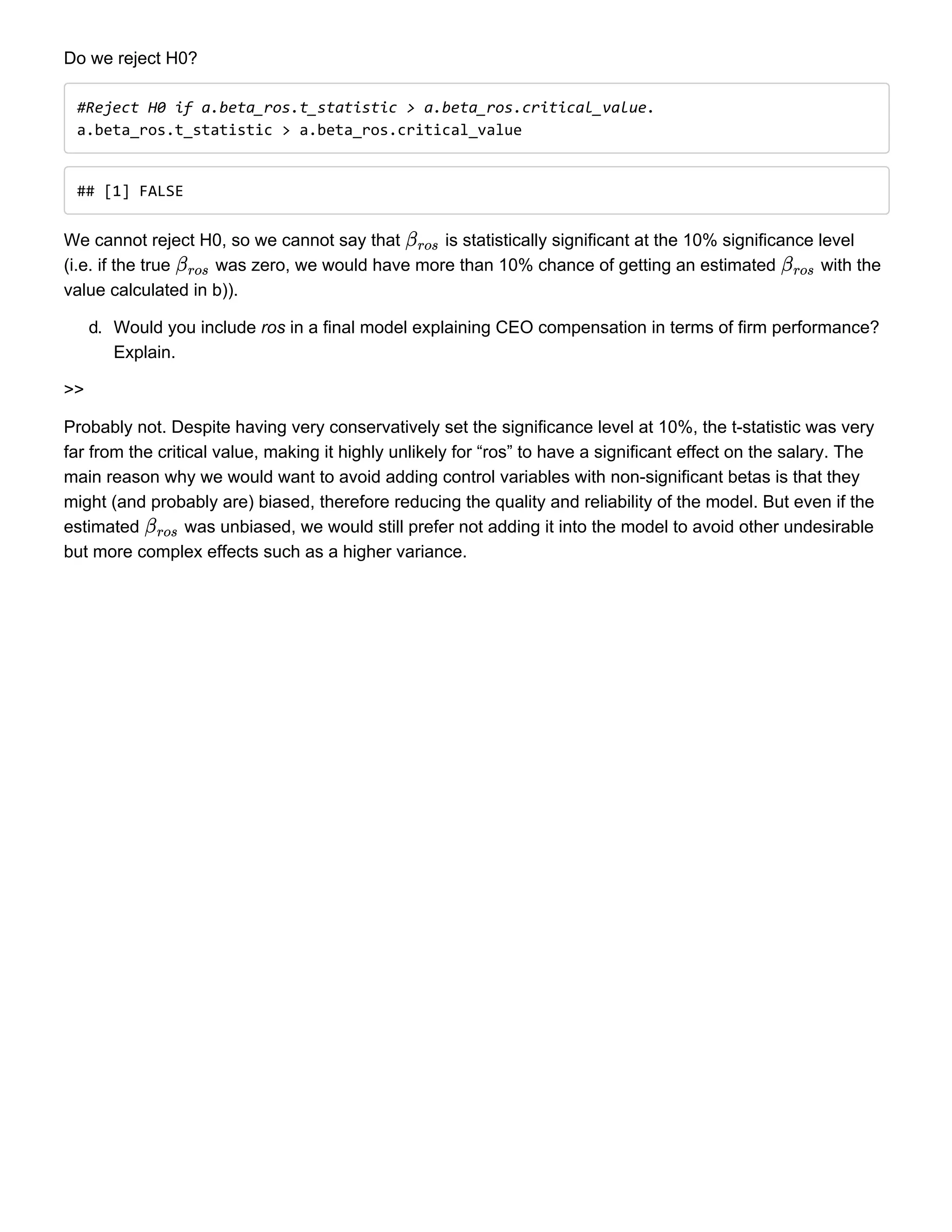 Problem Set 2 Statistics And Econometrics Msc Business Analytics