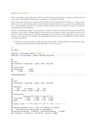 Problem set 4 - Statistics and Econometrics - Msc Business Analytics ...