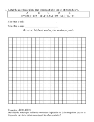 Problem set lesson 17 coordinate plane | PDF | Physics | Science