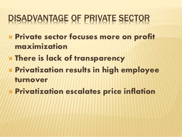 Problems face by private sector