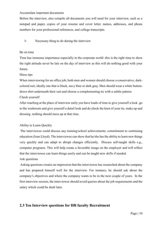 Problems faced by both the interviewer and the interviewee during an ...