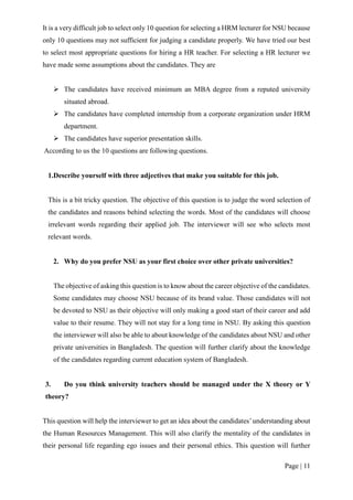 Problems faced by both the interviewer and the interviewee during an ...