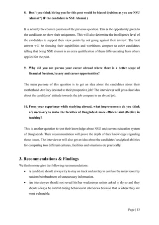 Problems faced by both the interviewer and the interviewee during an ...