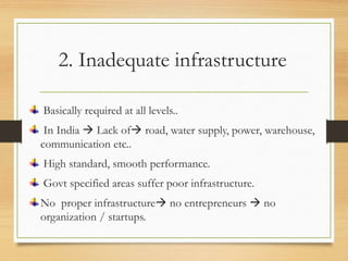 Problems faced by entrepreneurs | PPTX