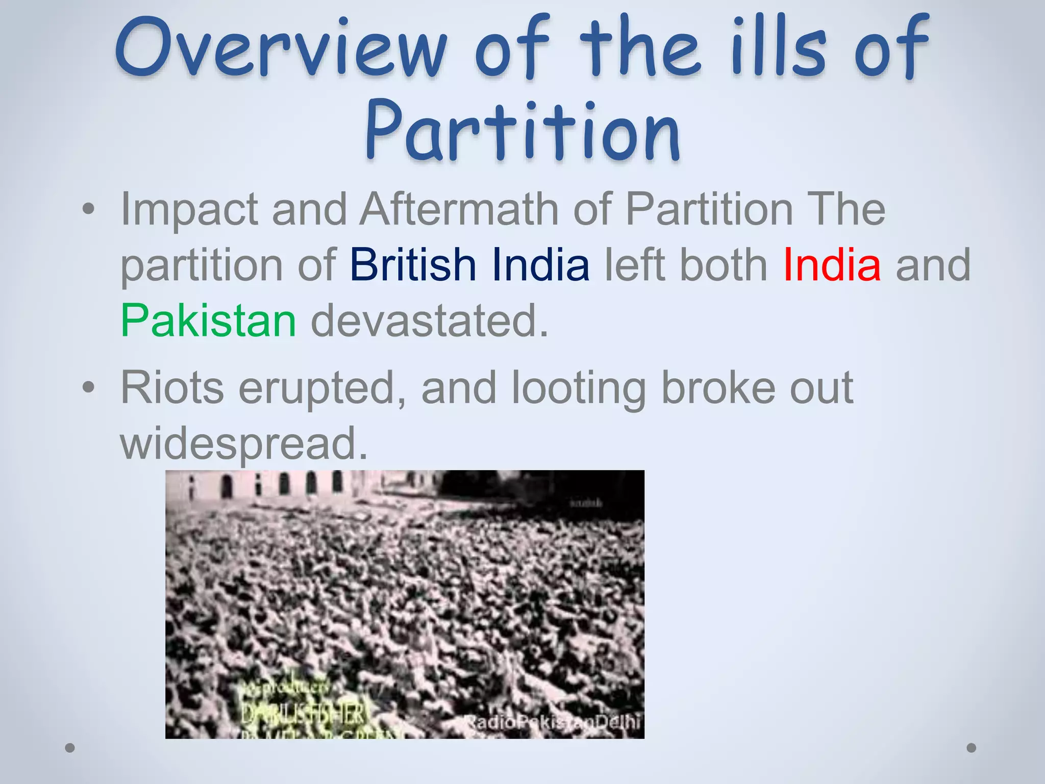 Problems faced by muslims during partition | PPTX
