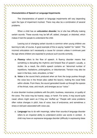 Problems faced in spoken english among learning disabilities students | PDF