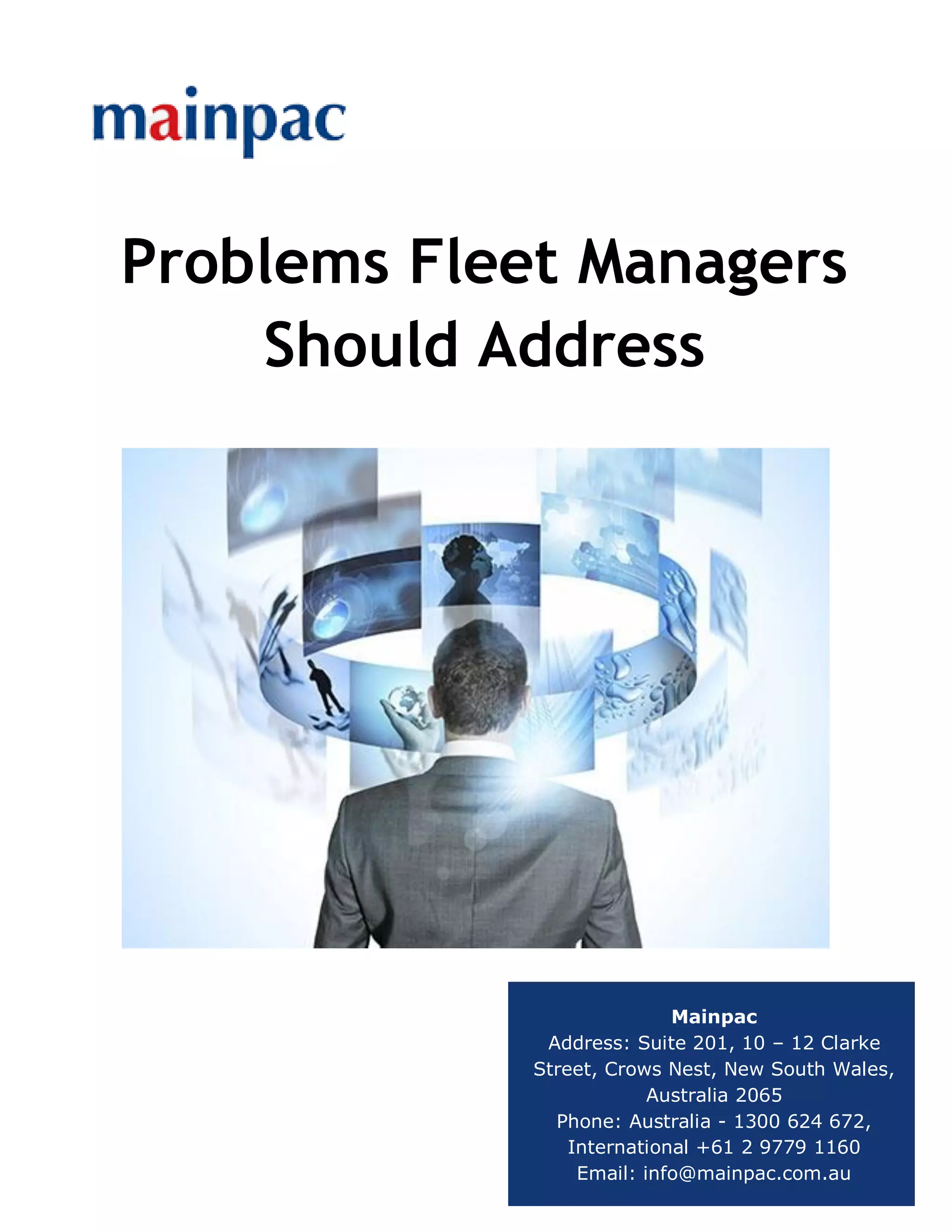 Problems Fleet Managers Should Address | PDF