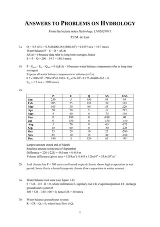 Problems hydrology lecture_notes | PDF