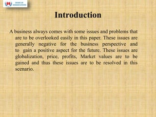 PROBLEMS IN BUSINESS . | PPTX