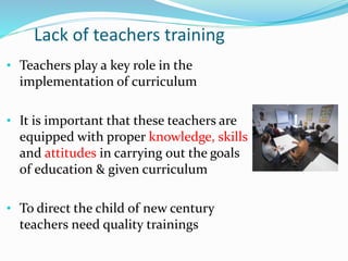 Problems in curriculum implementation | PPTX