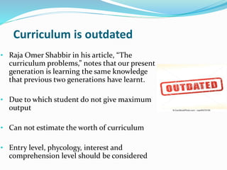 Problems in curriculum implementation | PPTX