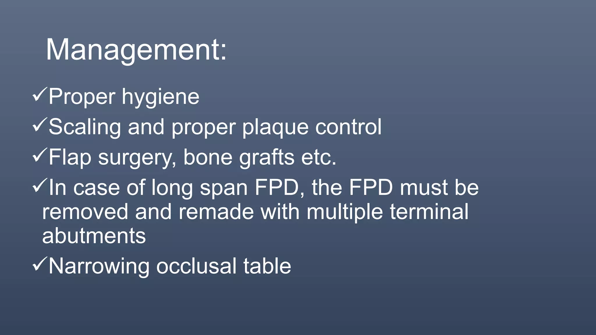 Failures in Fixed Partial Denture | PPTX