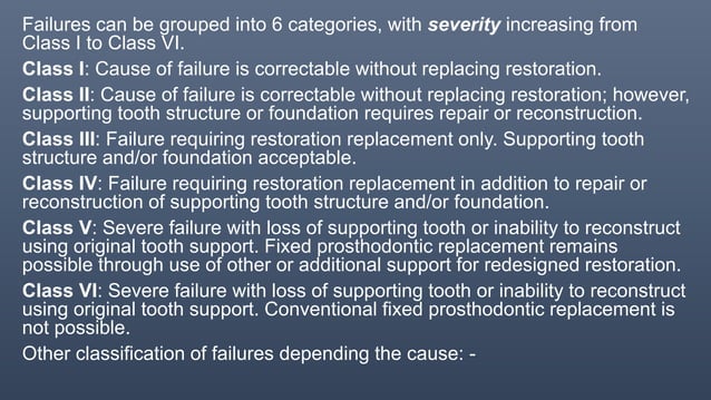 Failures in Fixed Partial Denture | PPTX