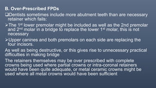 Failures in Fixed Partial Denture | PPTX