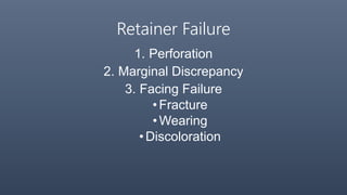 Failures in Fixed Partial Denture | PPTX