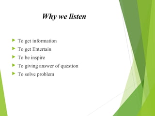 Problems in listening | PPT