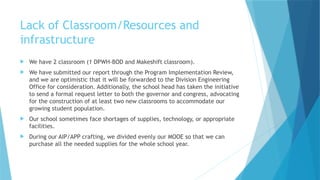 Problems in our School and possible solutions.pptx
