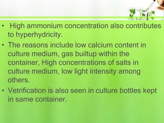 Problems in plant tissue culture | PPTX