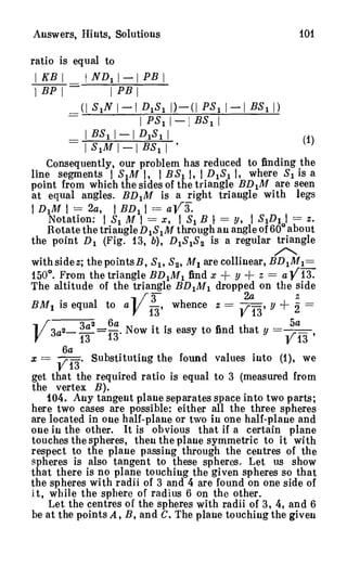 Problems in solid geometry