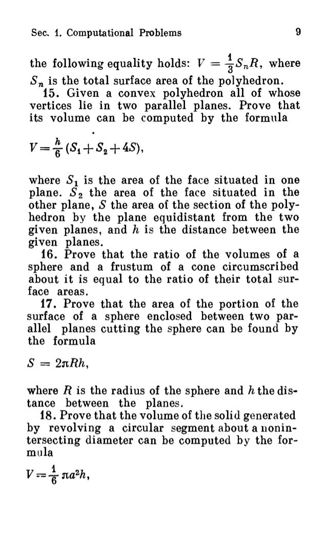 Problems in solid geometry