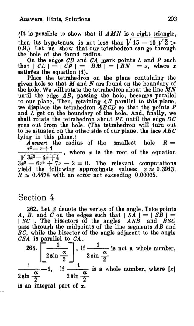 Problems in solid geometry